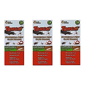 Tomcat Household Pest Glue Boards, (for Roaches, Insects, Scorpions, and Spiders) (3 Pack)