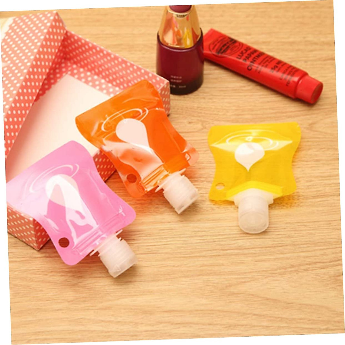 8pcs Emulsion Bottle Refillable Bottles Subpackaging Bottle Silicone Bottles Travel Empty Bottle Cartoon Bottle