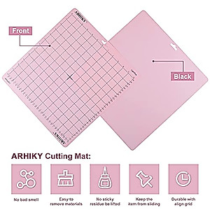 ARHIKY LightGrip Cutting Mat 12"x12" for Cricut Maker 3/Maker/Explore 3/Air 2/Air/One Light Adhesive Sticky (3Pack)