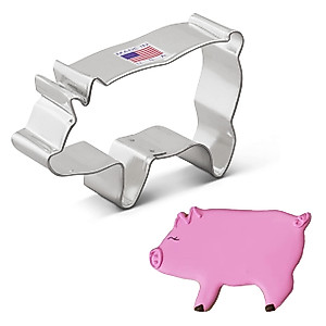 Ann Clark Cookie Cutters Pig Cookie Cutter, 3.75"