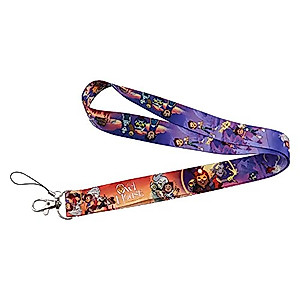 Owl House Lanyard Cartoon Lanyards for Id Badges Neck Lanyard for Keychain Key Rings Halloween Carnival Gift Purple