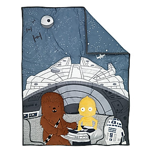 Lambs & Ivy Star Wars Signature Millennium Falcon 3-Piece Baby Crib Bedding Set
