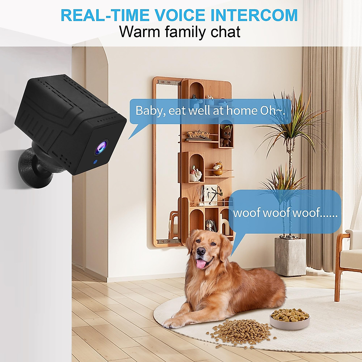 4K Wireless Wifi Camera,Upgrade 4K,1800mAh Battery Powered,WiFi Wireless Nanny Cam Home Security Camera Tiny Office Secret Surveillance Cam with 100 Days Standby AI Human Detection Auto Night Vision