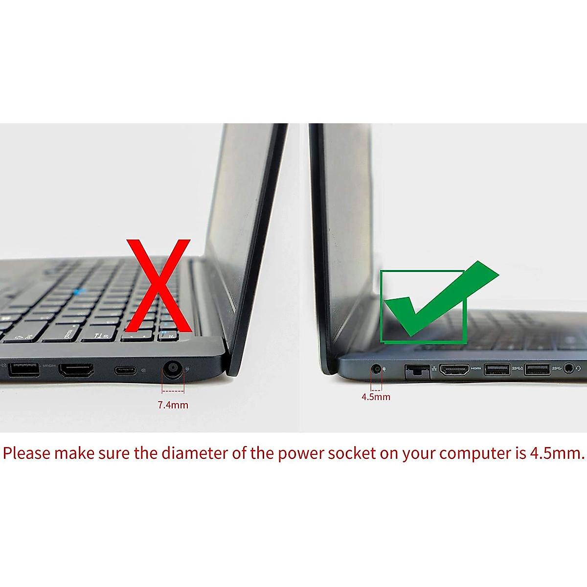 New 45W 2.31A AC Power Charger Fit for Dell XPS13 9350 XPS13 9360 XPS13 9365 Laptop Power Supply Adapter Cord…