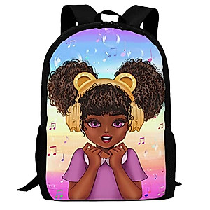 African Women Backpack Black Girl Magic School Bookbag Daypack For Teens Girls Durable