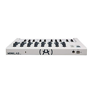 Arturia - MiniLab MkII - Portable MIDI Controller for Music Production, with All-in-One Software Package - 25 Keys, 8 Multi-Color Pads