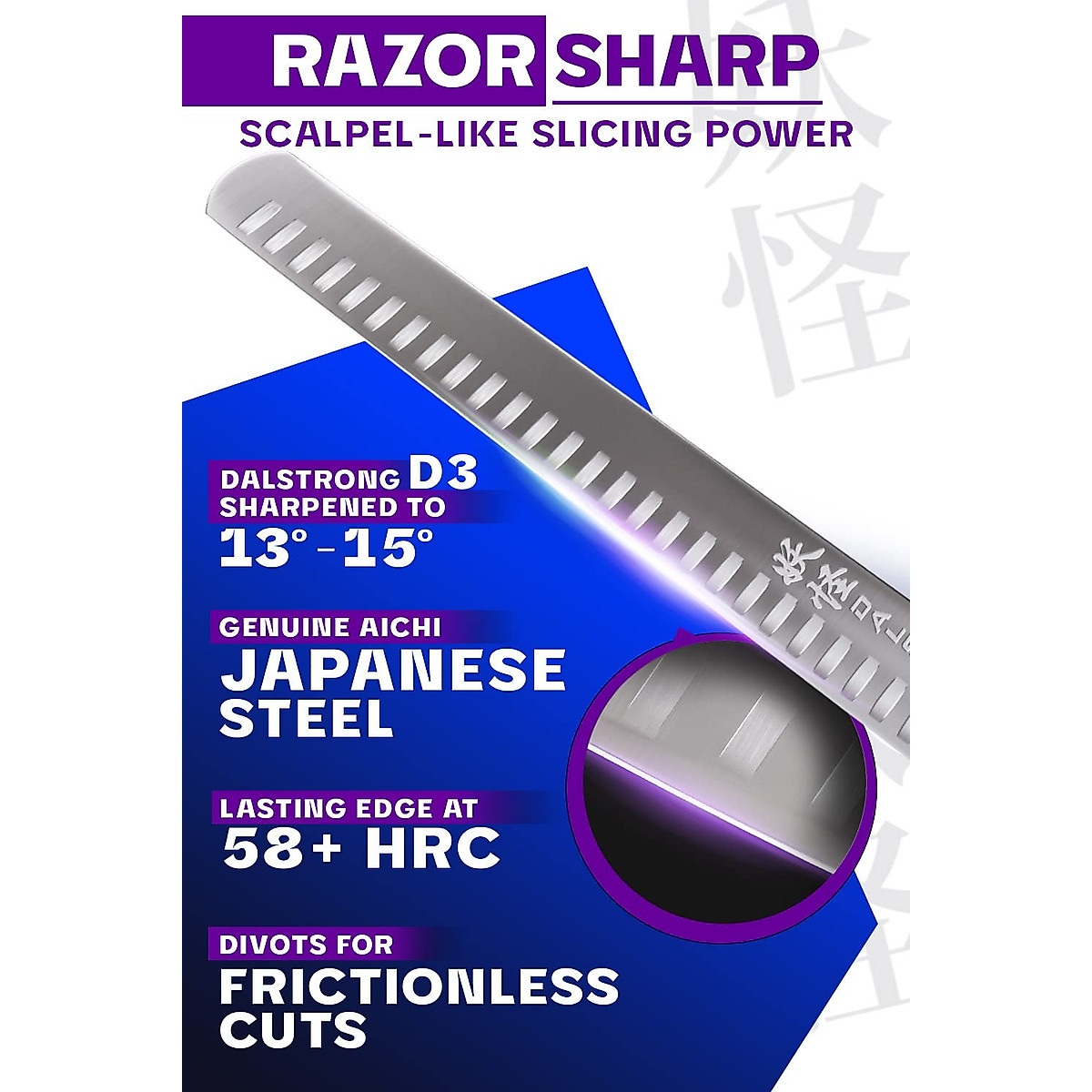 Dalstrong Slicing & Carving Knife - 12 inch Slicer - Phantom Series - Japanese High-Carbon AUS8 Steel - Pakkawood Handle - Kitchen Knife - Brisket Knife - Sheath Included