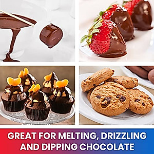 Total Chef Chocolatiere Electric Melter for Chocolate and Candy Melts, 8.8 oz (250 g), Fondue Pot, DIY Candy Maker with 32-Piece Accessory Kit for Dessert, Special Occasion, Romantic Dinner, Red