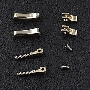Wengqqz 5 Pack Glasses Hinges, Glasses Flexible Spring Hinges with Box, Glasses Broken Spring Replacement Repair Parts (Size : 2.1mm)