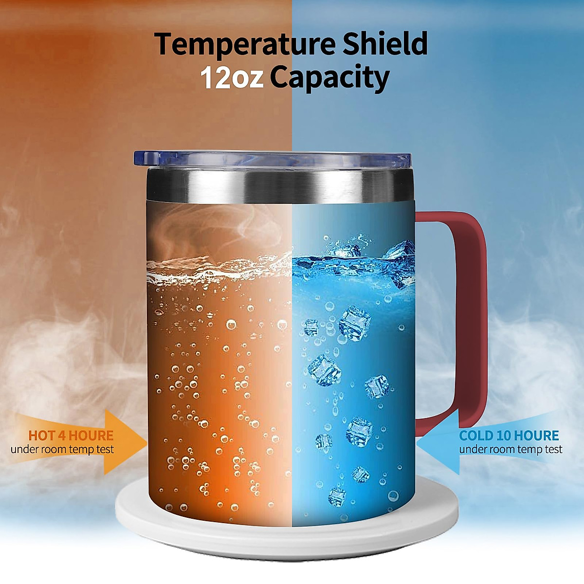 WFSJRED Sorority Gifts Sisterhood 12 oz Insulated Mug for Coffee Mug with Leak-Resistant closeable hot lid for hot Drinks with Handle (Sorority 1913)