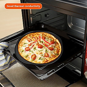 Hemoton Non-Stick Pizza Pan with Holes, 4 Pcs Baking Steel Pizza Pan with Holes, Round Pizza Pan for Oven, Bakeware Pizza Tray, Nonstick Crisper Pizza Pan Set (12.5 Inch/32cm)