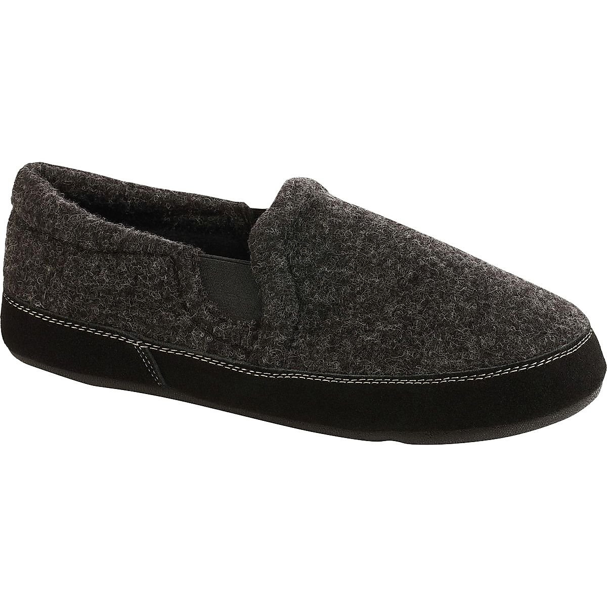 Acorn Men's Fave Gore Slipper, Black Tweed, 10.5-11.5