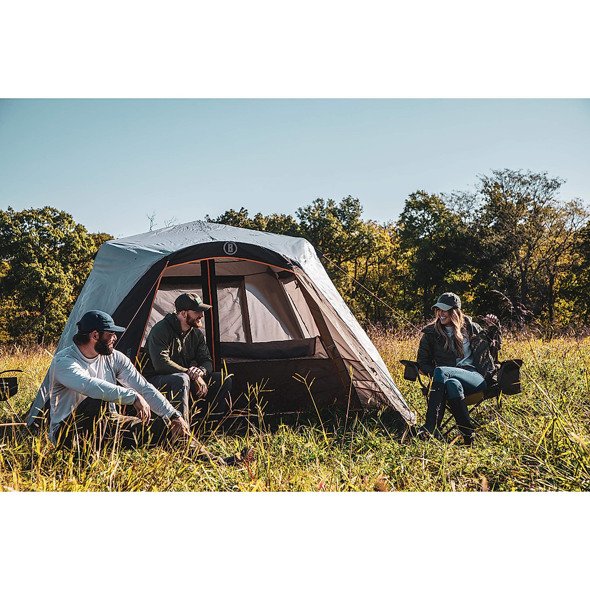 Bushnell Instant Tent | 6 Person / 9 Person / 12 Person Instant Tents Cabin Design Perfect for 3 Season Family Camping Essentials, Hunting, and Fishing with Fast Setup (6 Person)