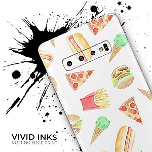 DesignSkinz The Fun Fries,Pizza,Dogs, and Icecream Protective Vinyl Decal Wrap Skin Cover Compatible with The Samsung Galaxy S20 (Screen Trim & Back Glass Skin)