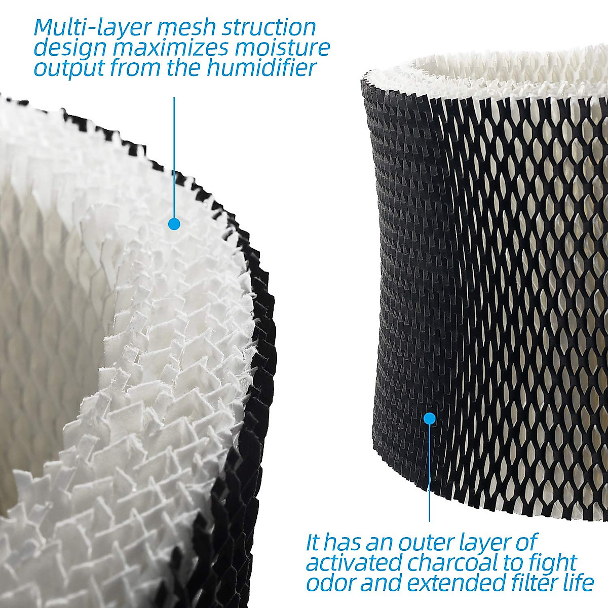 ANTOBLE Humidifier Filter Wick Replacements for Holmes HWF65 HWF65PDQ-U, Replace Part # HWF65CS Filter C - 2 Pack