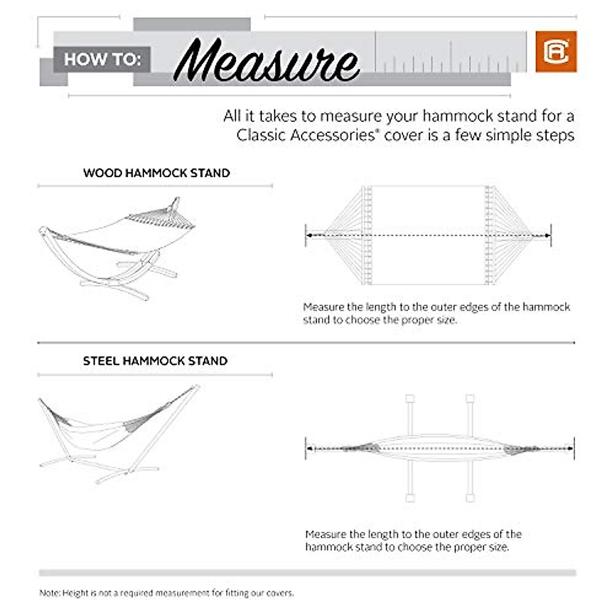 Classic Accessories Veranda Water-Resistant 13 Foot Framed Hammock & Stand Cover, Patio Furniture Covers