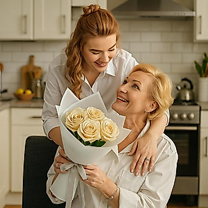 Frosted Flower Wrapping Paper White Lines Gift Packaging Florist Bouquet Supplies 20 Counts (White)