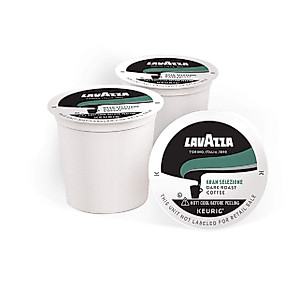 Lavazza Gran Selezione Single-Serve Coffee K-Cup Pods for Keurig Brewer, Dark Roast, 16 Count Box, Black, White