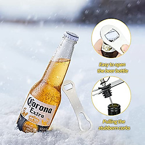 V Rod Bottle Openers Set, Pour Spout Remover Flat Metal Bar Speed Key Opener, Liquor Bottle Pourers, Long Straw Brush for Bartenders Home Kitchen APAPKPAR