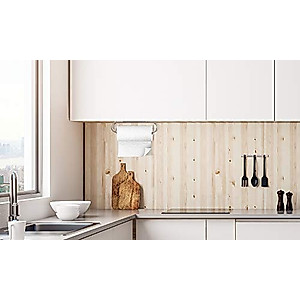 CAXXA Adhesive Under Cabinet Paper Towel Holder Dispenser with Screws for Kitchen Utility Room Laundry Pantry Chrome (2 Pack)