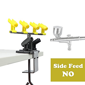 SAGUD Airbrush Holder Clamp-on Style Air Brush Station Stand Kit 360° Rotate Holds Up to 6 Airbrush Guns