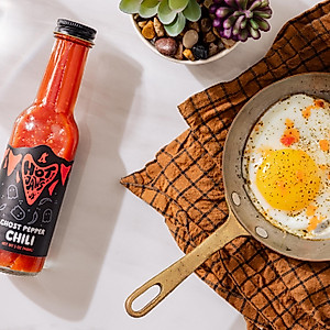 Hot Jaws - Organic Ghost Pepper Hot Sauce - 5oz - Perfect Balance of Sweet & Heat - Locally Sourced, Non-artificial Ingredients, Vegan, NoGMO