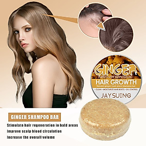 CROOT Ginger Regrowth Shampoo Soap Bar, 2PCS, For Thinning And Hair Loss, Balances Oily Scalp, Increases Volume & Restores Nutrients To Hair Follicles
