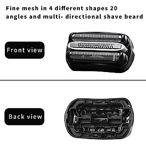 32B Series 3 Shaver Foil & Cutter Replacement Part for Braun Series 3 - Compatible with Braun Series 3 Replacement Head 320 330 340 350CC 370cc-4 390cc-4 3000s 3010s 3040s 3050cc 3070cc