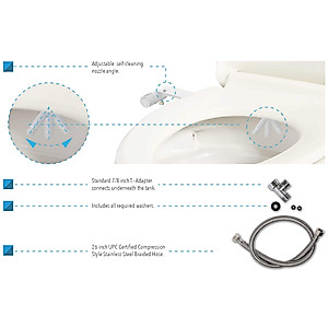 Bidet Attachment with Nozzle Angle Adjuster