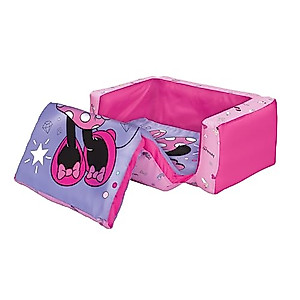 Minnie Mouse Kids Sofa Bed, Children 2-in-1 Flip Open Inflatable Comfy Couch to Lounger, Toddler Nap Mat, Over 4ft Long