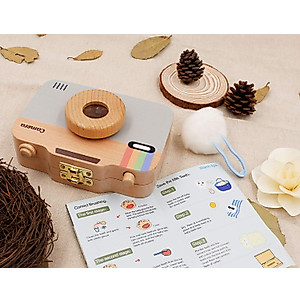 YOCEAN Wood Baby Tooth Keepsake Box,Camera Shaped,Unique Baby Gifts