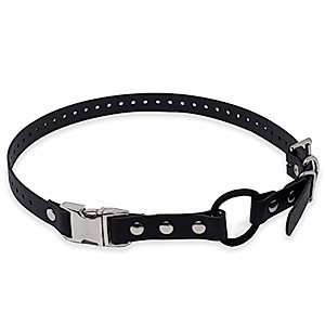Educator Quick Snap Bungee Dog Collar, Biothane, Waterproof, Odorproof, Easy Connect and Disconnect Clasp and D Ring with Comfort Bungee Loop, Adjustable for Custom Fit, 3/4-Inch, Black