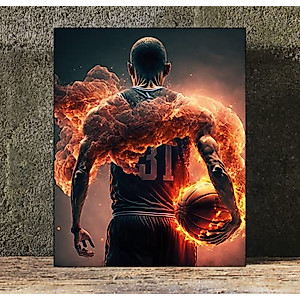 Basketball Wall Art Prints Basketball Stars Wall Art Set of 4 Unframed (8''x10'') Basketball Room Decor Basketball Wall Decor Basketball Boys Bedroom Decor Basketball Wall Art Sports Poster Basketball Man Cave Decor