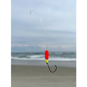 6 Pack 'Sand Flea' Pompano Surf Fishing Rigs (25# Mono)