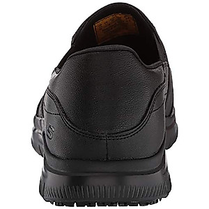 Skechers Men's Bronwood Food Service Shoe, Black Leather, 13
