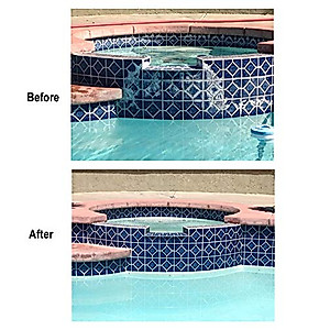 Pool Pumice Stone with EZ-Clip Handle to Reomve Erase Rust Stain Spot in Concrete Plaster Pool Spa and Calcium Deposit on Pool Tile