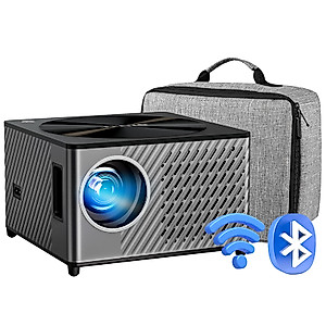 OTOUCH Projector Native 1080P 18000LM/800ANSI 5G WiFi Bluetooth Projector 4K Support ±50° 4P Keystone/Phone Sync/HiFi Speakers/BT Remote/500''/50% Zoom for Phone PC TV Stick PPT Home 2023 Upgraded