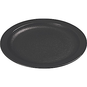 Carlisle FoodService Products PCD20903 Polycarbonate Narrow Rim Plate, 9" Dia. x 21/32" Dp., Black (Case of 48)