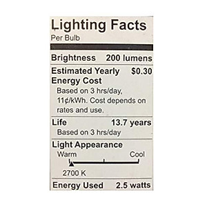 GE Relax 3-Pack 25 W Equivalent Dimmable Soft White B11 LED Light Fixture Light Bulb