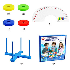 VATOS Board Magnetic Kids Game, Matching Game for Kids Age 3 4 5 6 7 8, Fun STEM Science Toy for Children Boys & Girls Gift