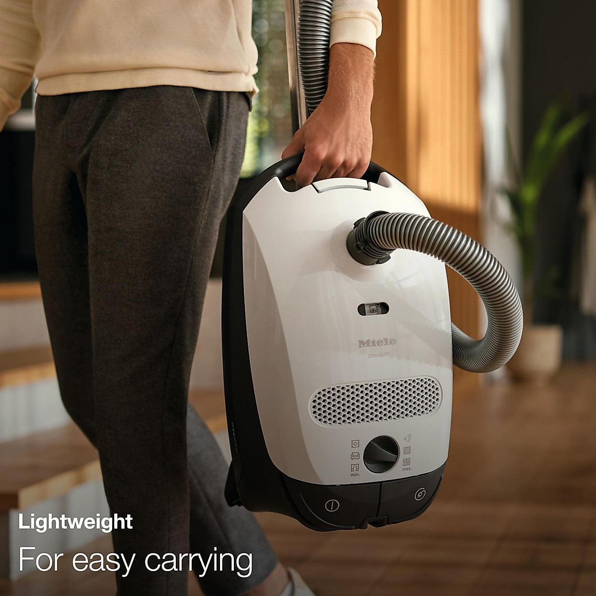 Miele Classic C1 Pure Suction Bagged Canister Vacuum, Graphite Grey - Portable, Household