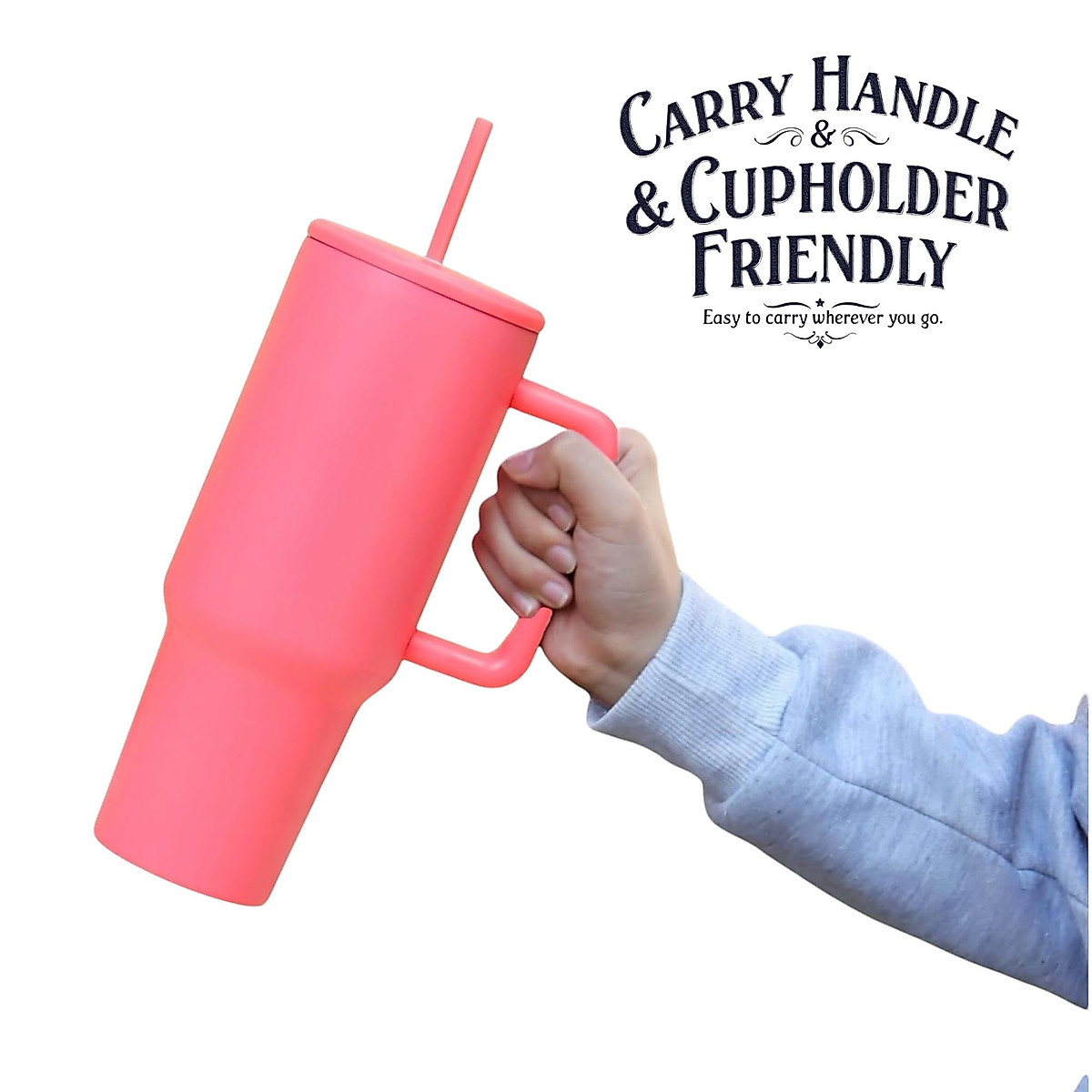 Kiki New York Tumbler with lid (Coral Pink)