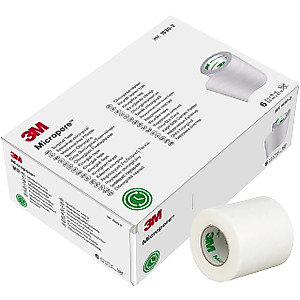 3M Micropore Paper Tape - White, 2" Wide - 1530-2 - Box of 6