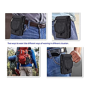 Cell Phone Pouch, Cell Phone Holsters for Men Belt, Multi-Purpose Phone Belt Pouch, Phone Case Tool Holder, Tactical Molle Phone Pouch Carrying Case, Men's Waist Pocket for Hiking & Rescue