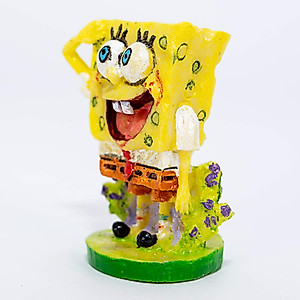 Penn-Plax Officially Licensed Spongebob Squarepants Aquarium Ornament – Spongebob (Mini/Small Size) – Perfect for Freshwater and Saltwater Tanks