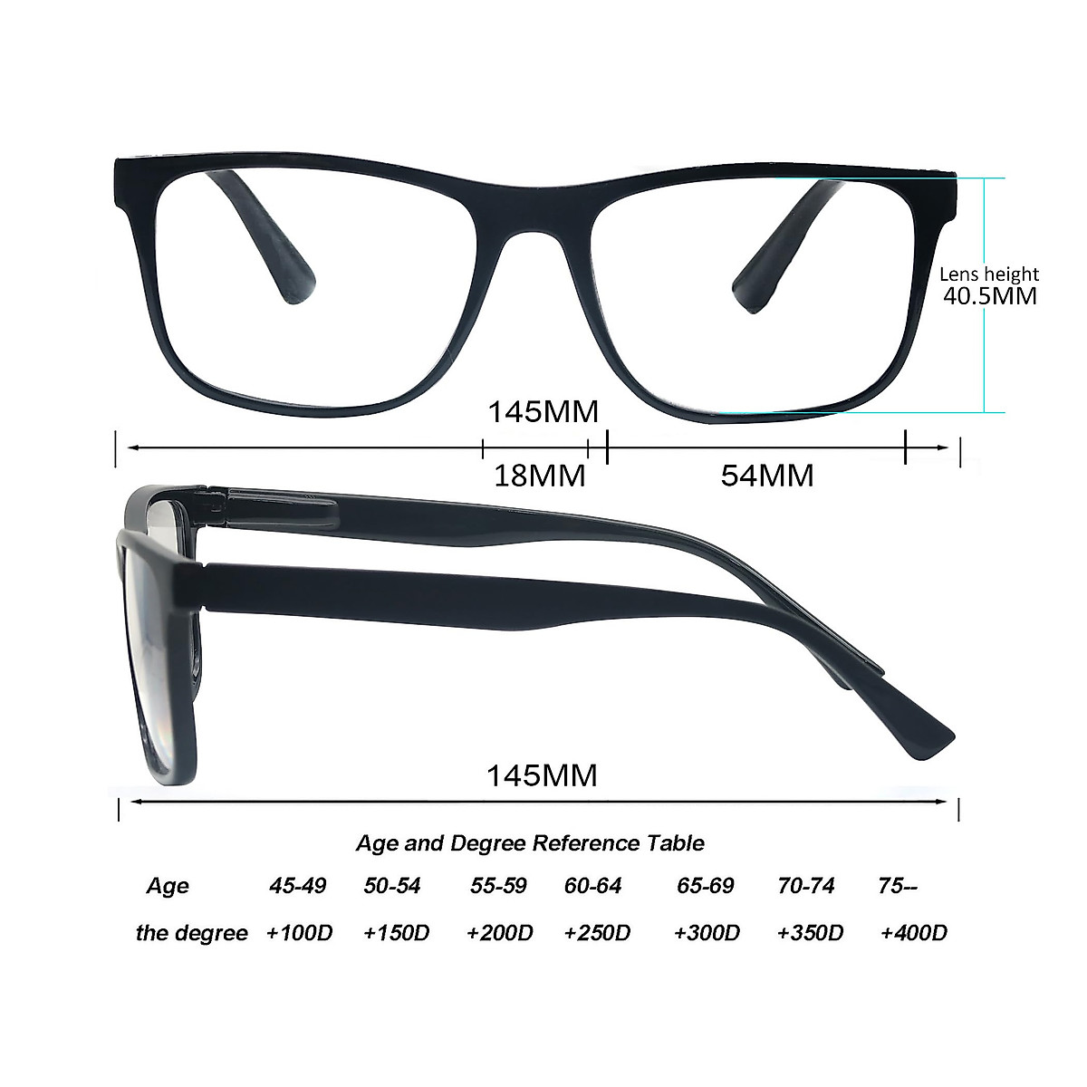 OLOMEE Reading Glasses 2.0 Oversized Large Square Men Readers 4 Pack,Comfort Lightweight Eyeglasses Flexible Spring Hinge