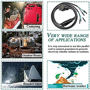 50Amp Inverter Generator Parallel Cord Cable Outdoor Inverter Generator Power Cord by ZMCYNG