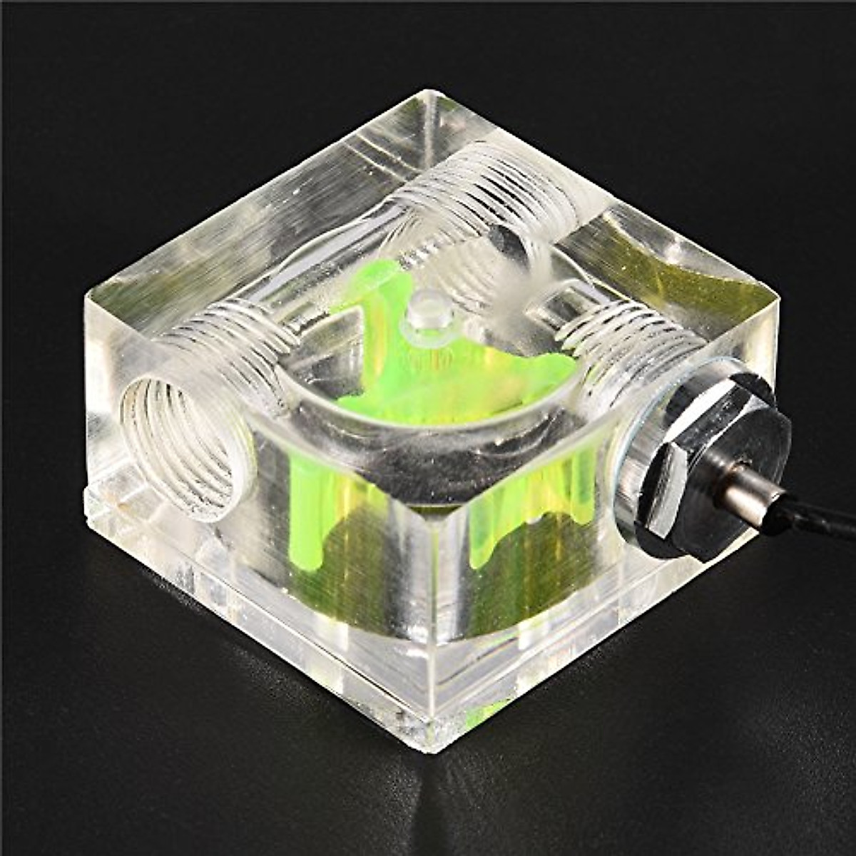 Computer Water Cooling Thermometer, Water Flow Meter, Computer Temperature Detector Kit, PC Computer 3 Way Flow Meter Digital Thermometer Suitable for Water Cooling System Kit