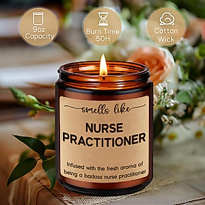 Miracu Candle, Badass Nurse Practitioner Gifts for Women, Nursing Student, Cool Nurse Gifts - Nurse Practitioner Graduation Gifts - Funny Christmas, Appreciation Gifts for Nurse Practitioner Graduate
