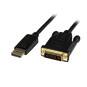 StarTech.com 6ft (1.8m) DisplayPort to DVI Cable - 1080p Video - Active DisplayPort to DVI Adapter Cable - DisplayPort to DVI-D Cable Single Link - DP 1.2 to DVI Monitor Cable Converter (DP2DVIMM6BS), Black